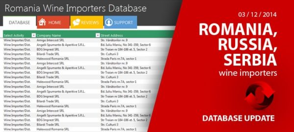 Romania, Russia, Serbia Wine Importers Database - update ...
